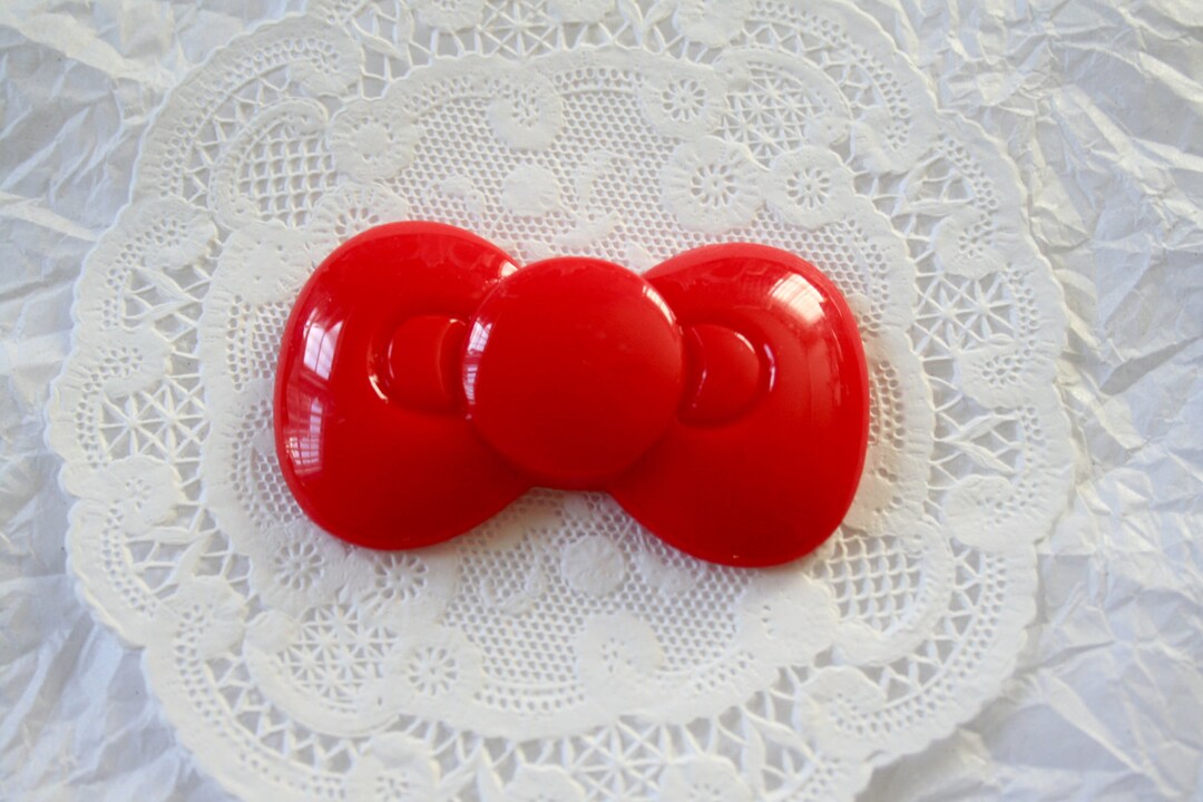 Kitty XL BOW Cabochon, Classic Red - Etsy