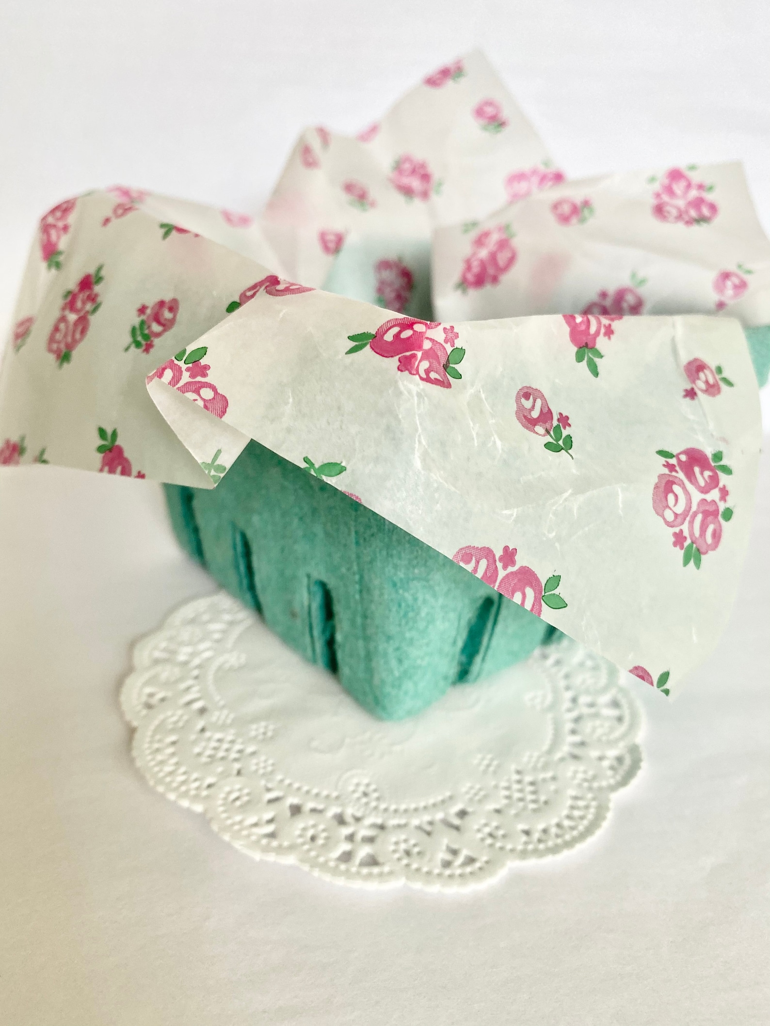 PASTEL Berry Baskets Natural Kraft Soft Pink Hot Pink Baby - Etsy