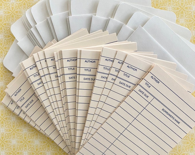 Vintage Library Checkout Card (2 per Order) - Etsy