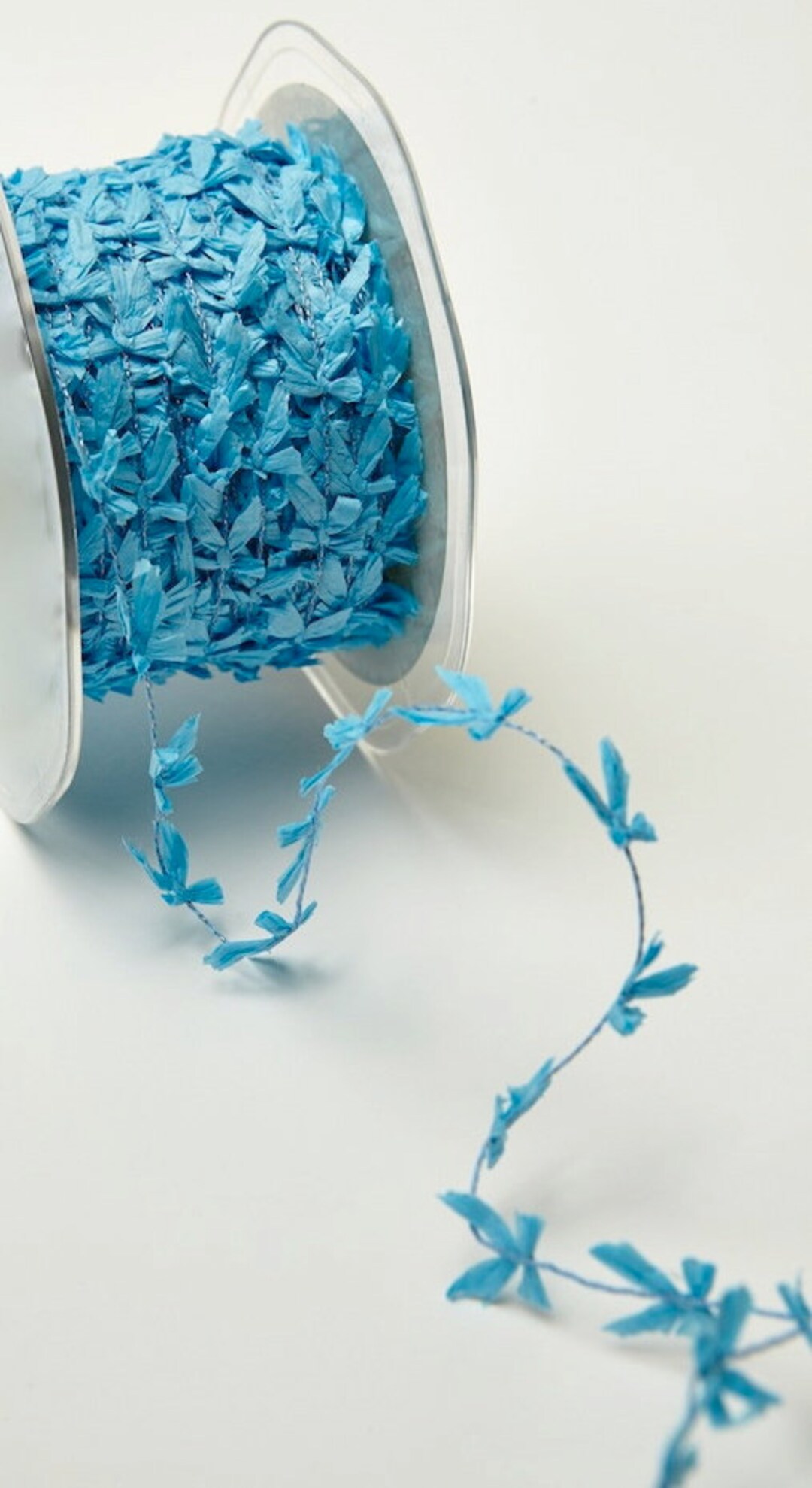 Raffia Paper Bows, Wired String Ribbon, TURQUOISE - Etsy