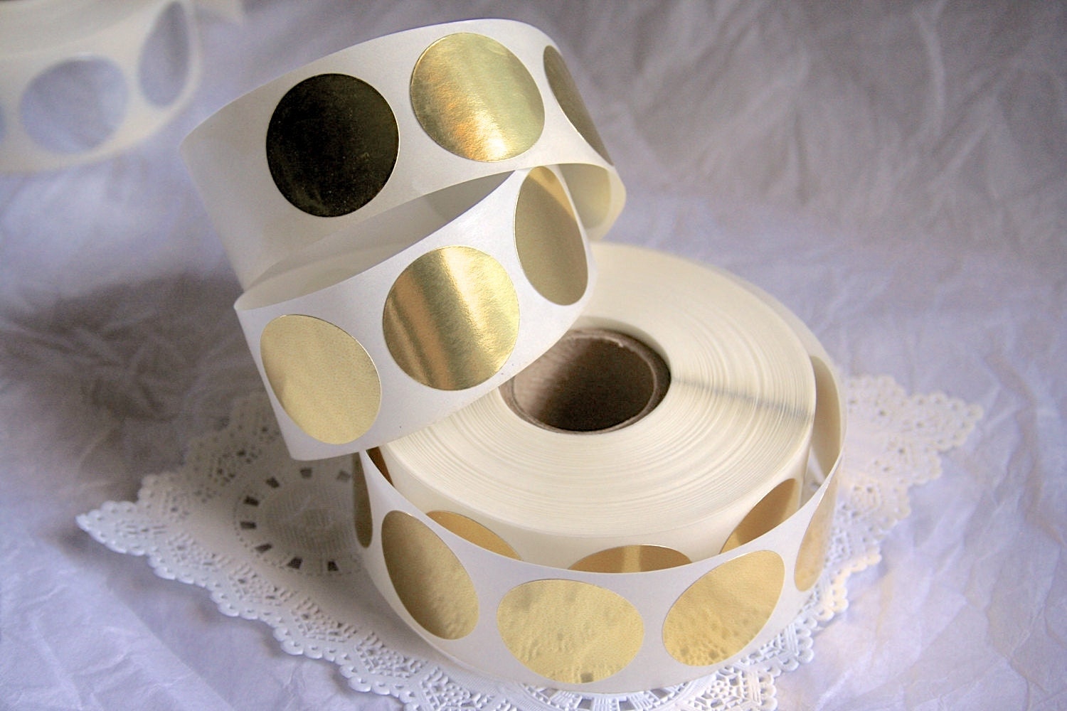 1 Circle Sticker Seals GOLD or SILVER - Etsy