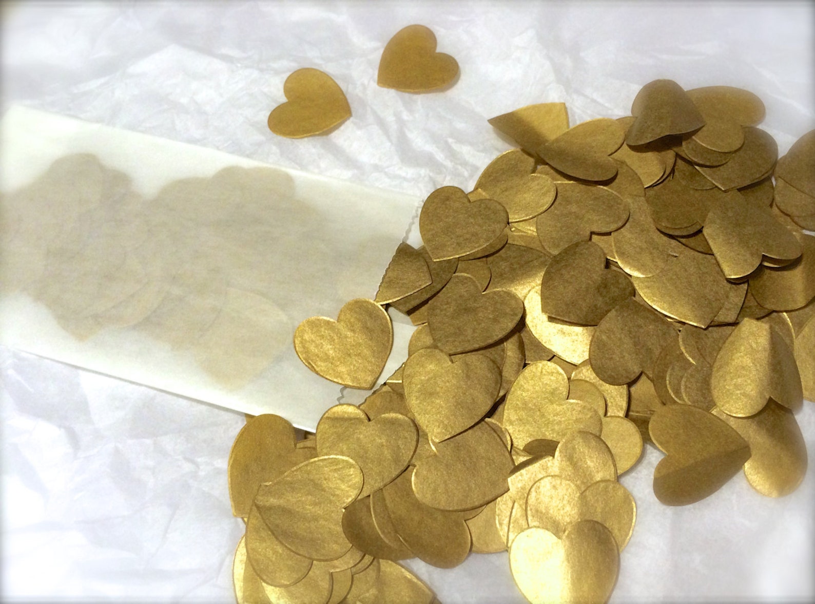 Metallic GOLD Wedding Confetti, Decorations, Tissue Confetti, BULK ...