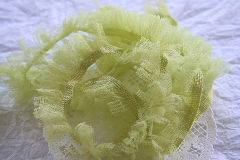 Chartreuse TUTU TULLE Mesh Ribbon, Fringed - Etsy