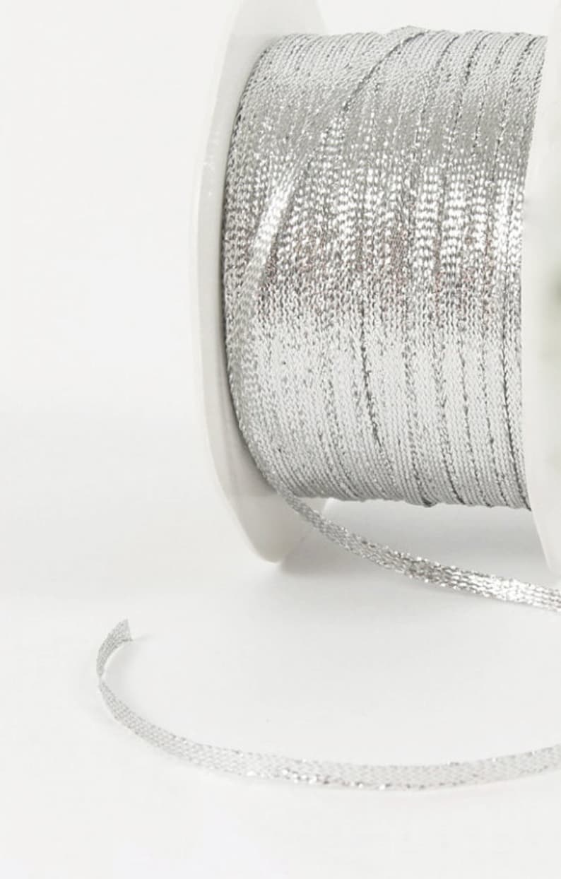 Metallic SILVER Ribbon - Etsy