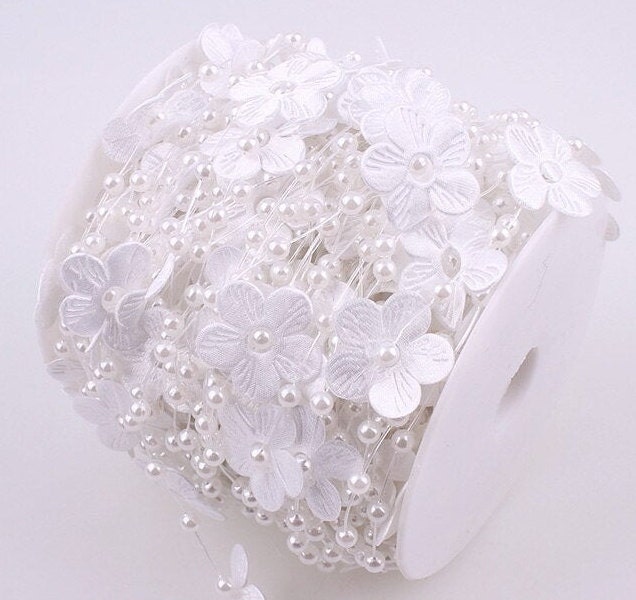 Pearls & Blooms String Wedding Trim Ribbon String | Etsy