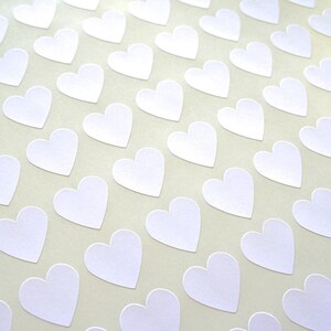 Large WHITE Heart Stickers, Sticker Seals, 6 COLORS - Etsy