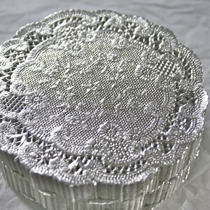 Metallic SILVER 4" Doilies, French Lace, Vintage Style - Etsy