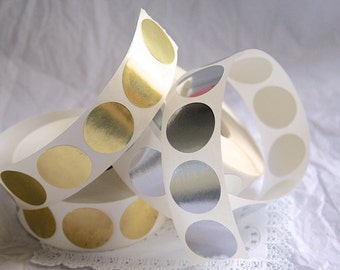 Gold Circle Sticker | Etsy