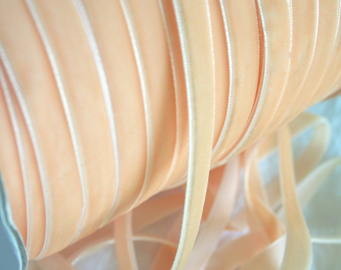 PASTEL TANGERINE Velvet 3/8" Ribbon - Etsy