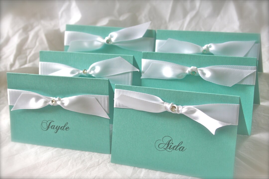 Robins Egg Blue Personalized Placecards, Escort Tags , Free Shipping on ...