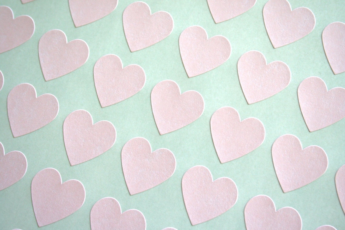 108 Heart Stickers, Sticker Seals, 9 COLORS - Etsy