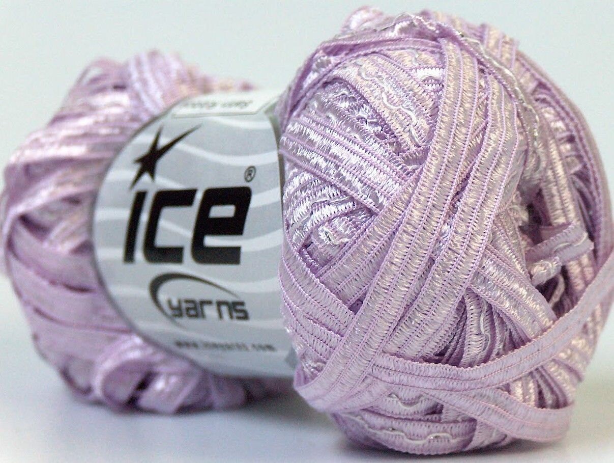 ICE Yarn Satin Ribbon Hand Knitting LILAC Yarn - Etsy