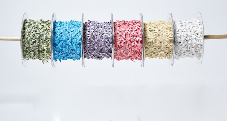 Raffia Paper Bows, Wired String Ribbon, LAVENDER - Etsy