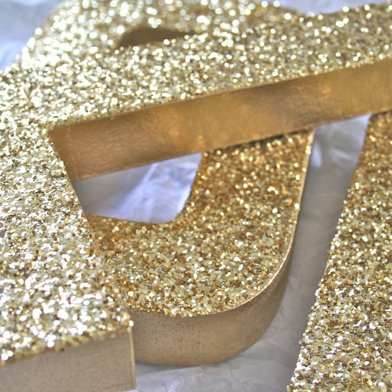 Glitter Letters - Etsy