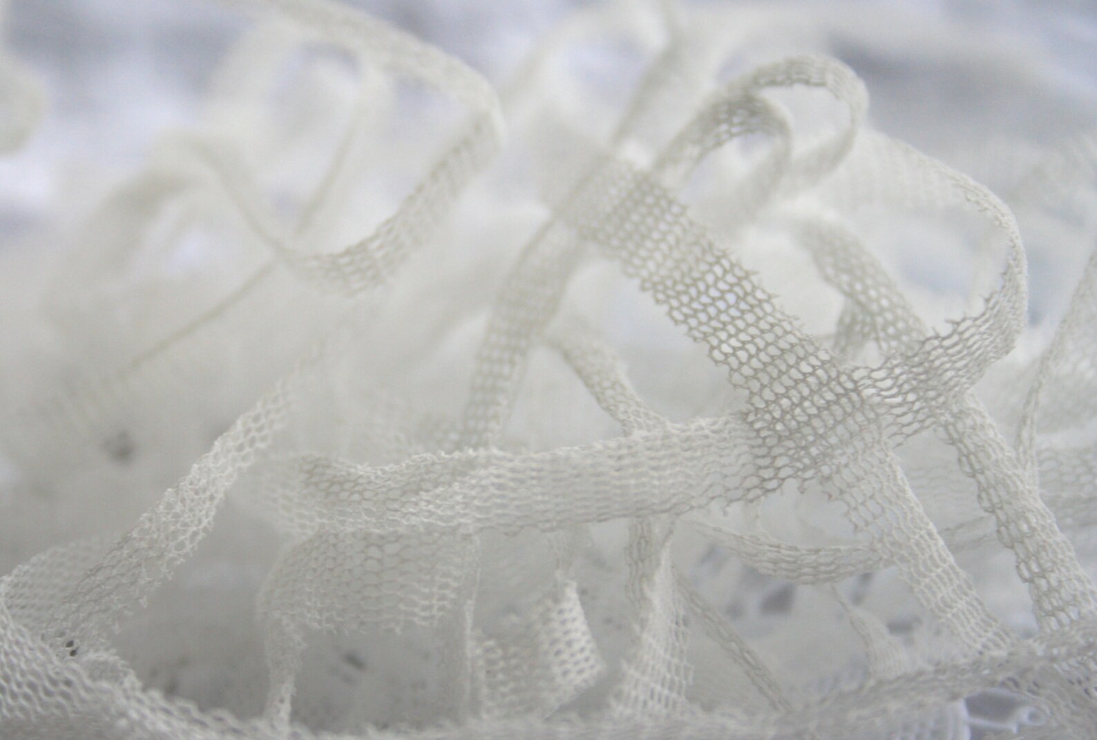 Dainty White TULLE Mesh STRING - Etsy