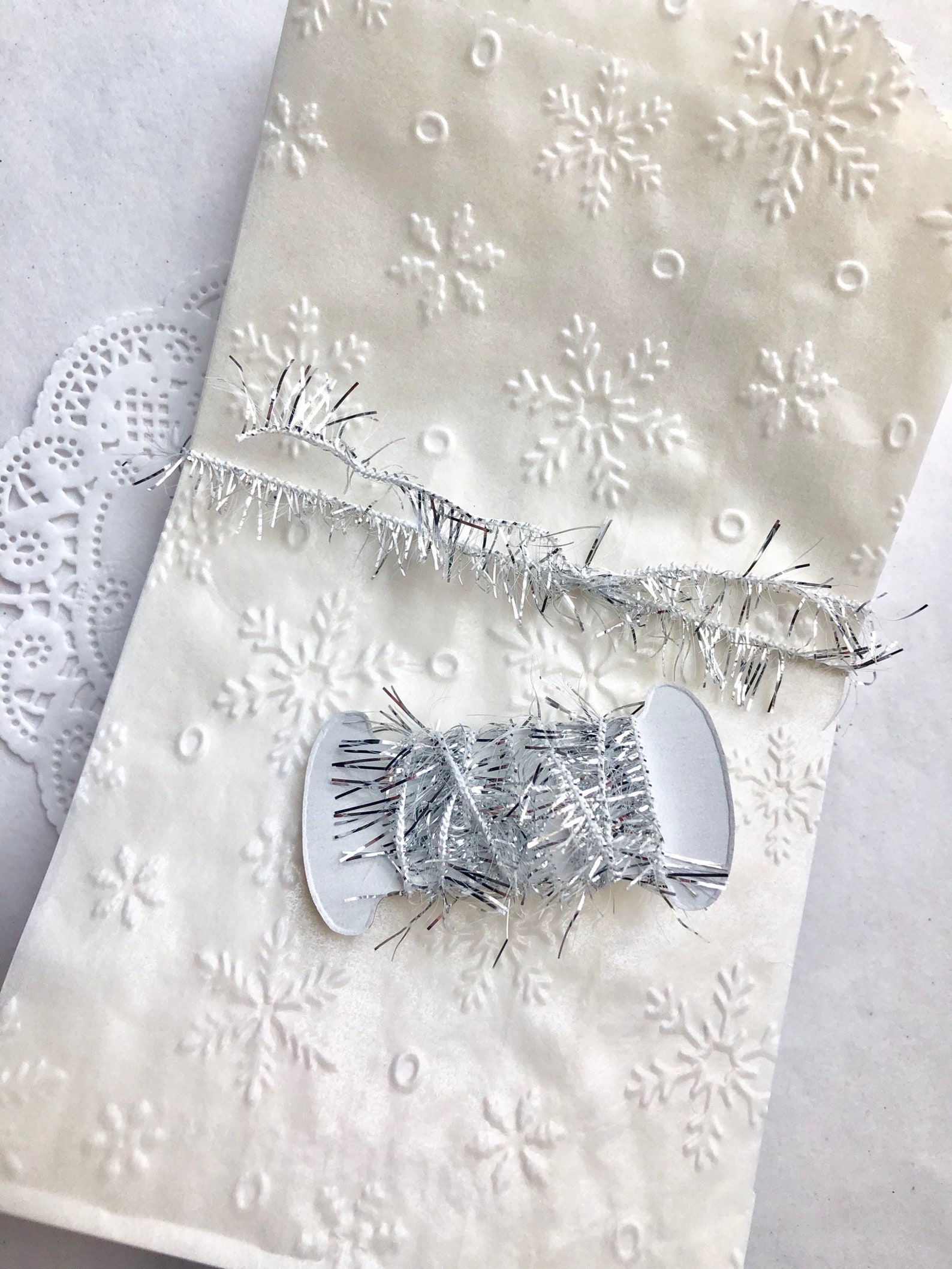 Tinsel Twine String Long Lash Silver Tinsel - Etsy