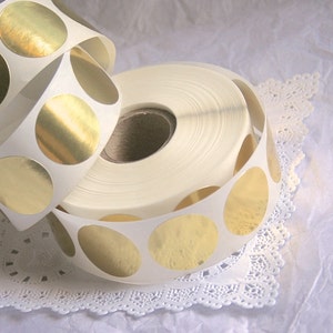 1" Circle Sticker Seals, GOLD or SILVER , Free Shipping on Orders Over ...