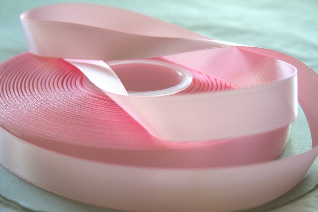 100 Yard Roll of Powder Pink Double Satin Ribbon , Free Shipping on ...