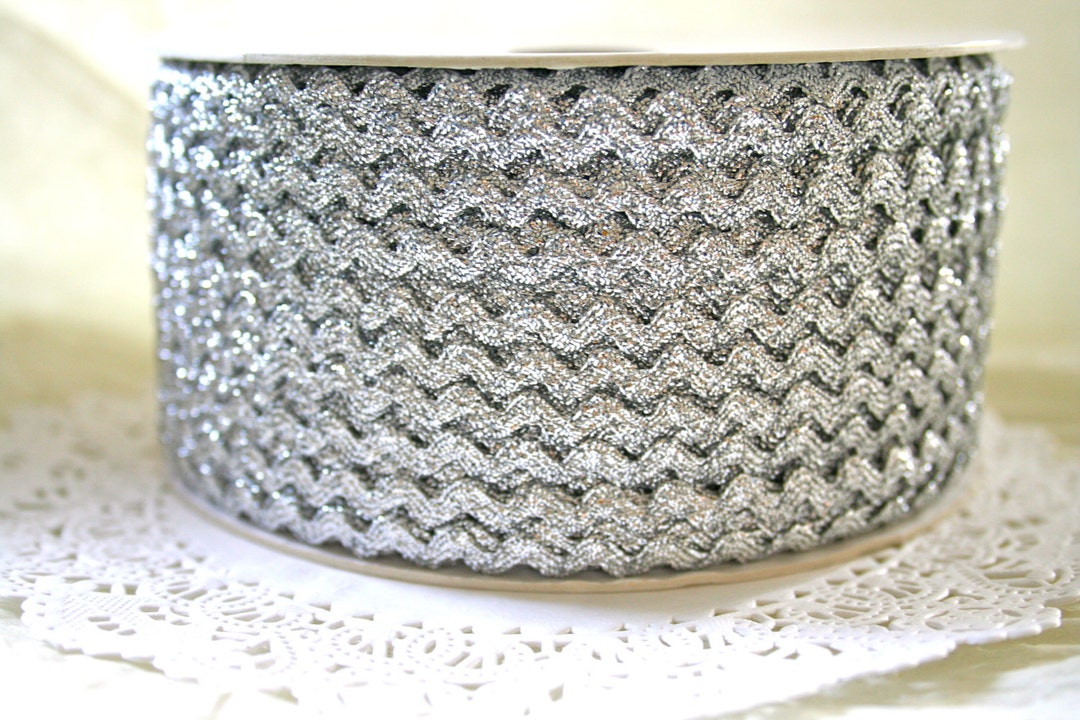 Metallic Platinum Silver Ric Rac 1/4" - Etsy