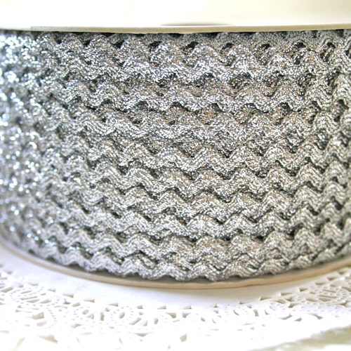 Metallic Platinum Silver Ric Rac 1/4 | Etsy