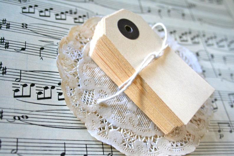 50 Manila Tags - Etsy