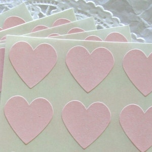 Large POWDER PINK Heart Stickers, Sticker Seals, 6 COLORS - Etsy