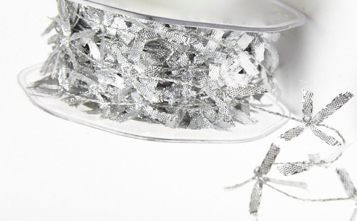 RIBBON Metallic Bows Wired String Ribbon - Etsy