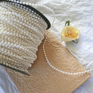 White Bead String, 3mm - Etsy