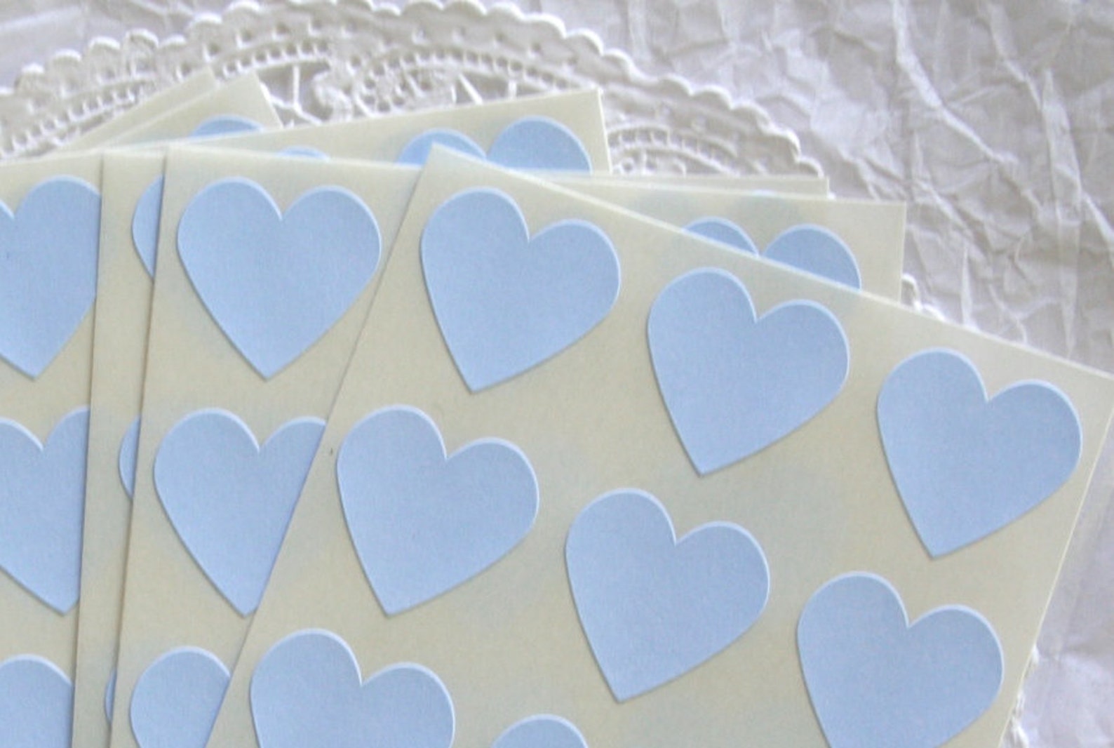 Large SKY BLUE Heart Stickers Sticker Seals 6 COLORS - Etsy
