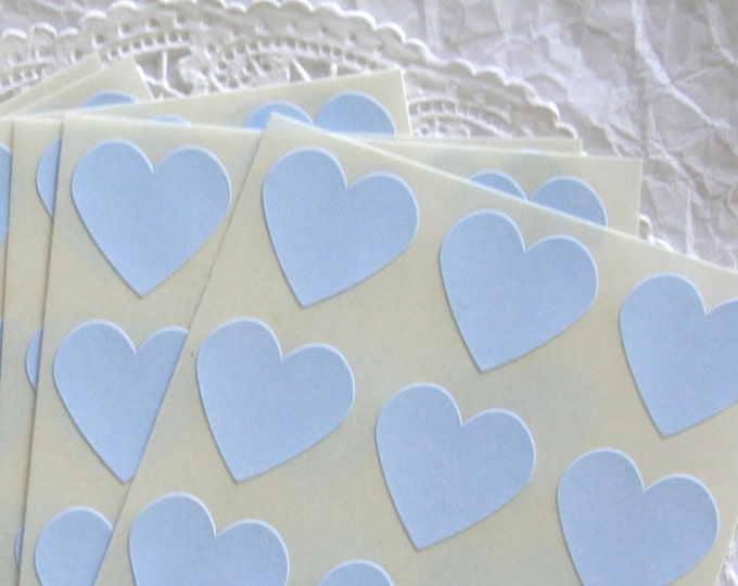 Large SKY BLUE Heart Stickers, Sticker Seals, 6 COLORS - Etsy