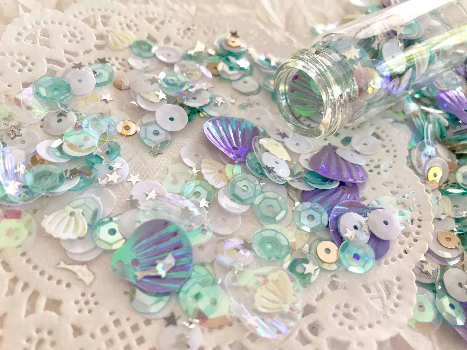Glitter Loose Sequins Mix Beach Shells Confetti Mermaid MIX | Etsy
