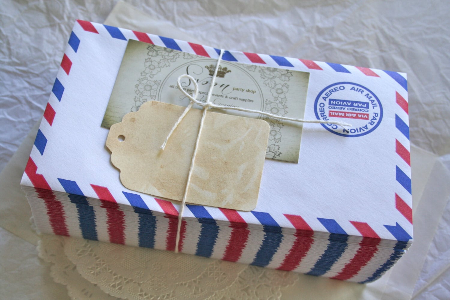 60 BULK Vintage Air Mail Envelopes, Retro Style - Etsy