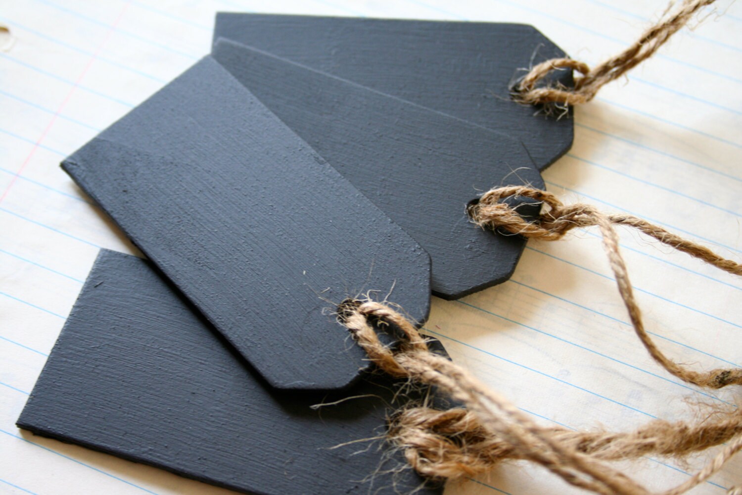 12 Chalkboard Wooden Tags, Large - Etsy
