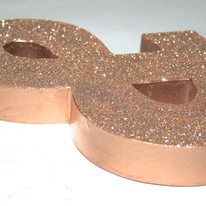 Glitter, ROSE GOLD Letters or Numbers, ANY Colors, Wedding or Party ...