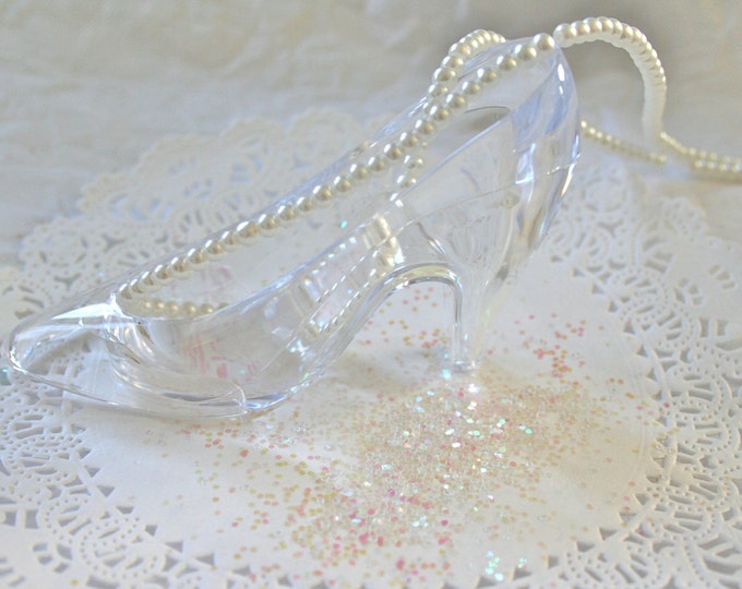 Faux Glass Slipper, Princess Party, Cake Topper, Fillable Favors - Etsy