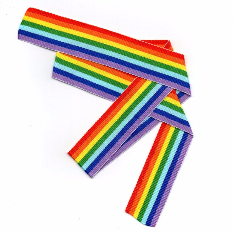 Rainbow Ribbon, 3 Yards, Grosgrain, Many Sizes - Etsy