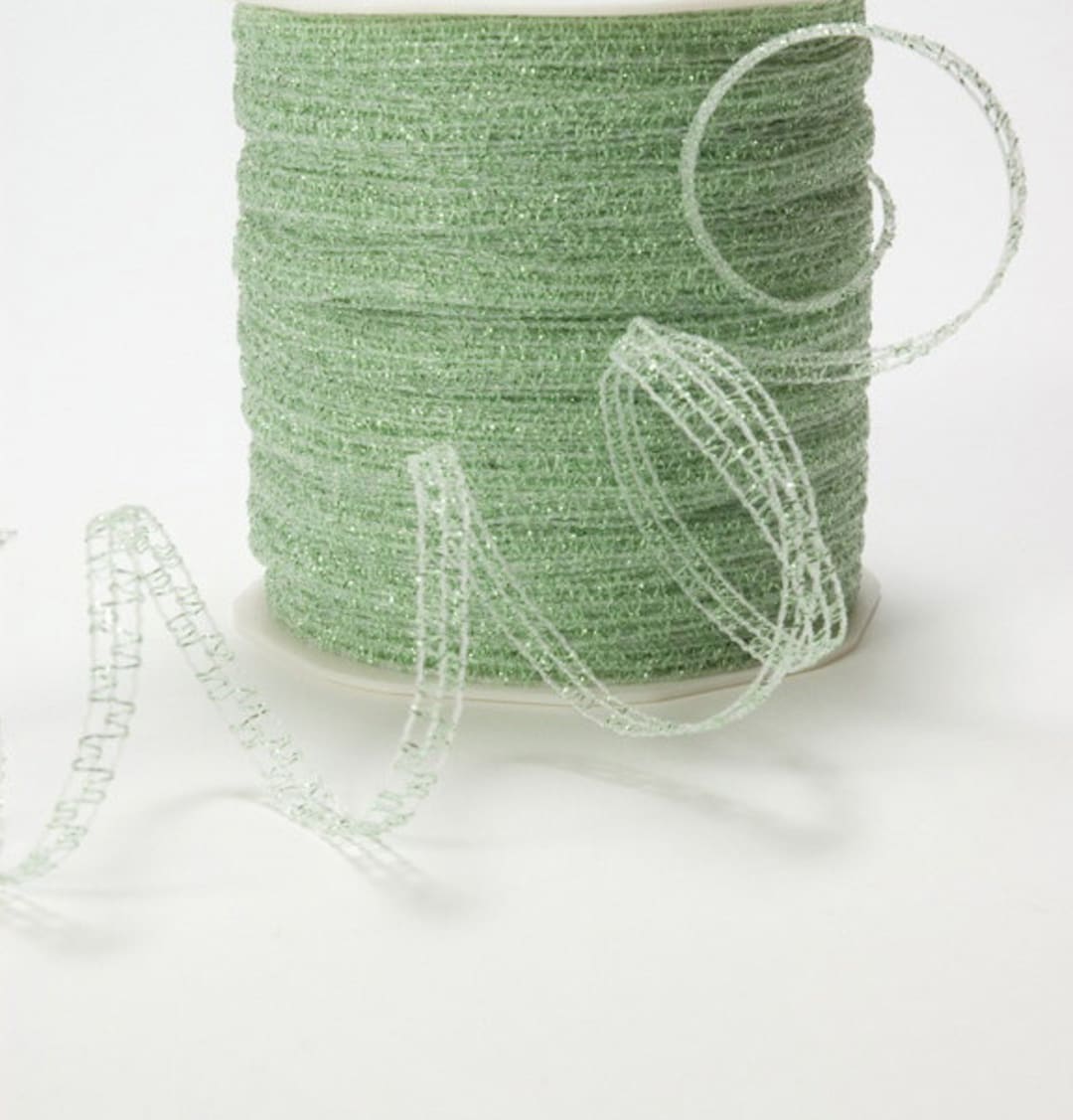 Glitter, 1/4" Woven Sparkling Metallic String Ribbon, SPRING GREEN - Etsy