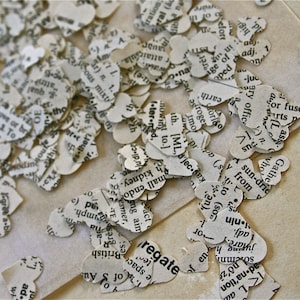 Over 2,500 Hearts Dictionary Paper Confetti - Etsy
