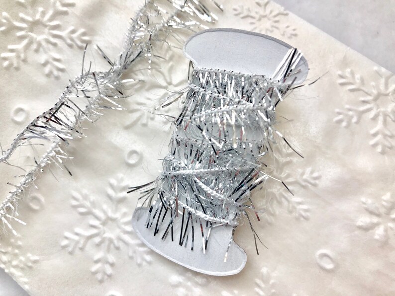 Tinsel Twine String Long Lash Silver Tinsel - Etsy