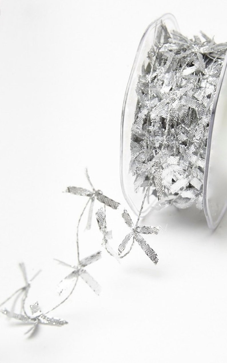 RIBBON Metallic Bows Wired String Ribbon - Etsy