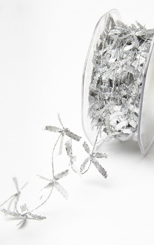 RIBBON Metallic Bows Wired String Ribbon - Etsy