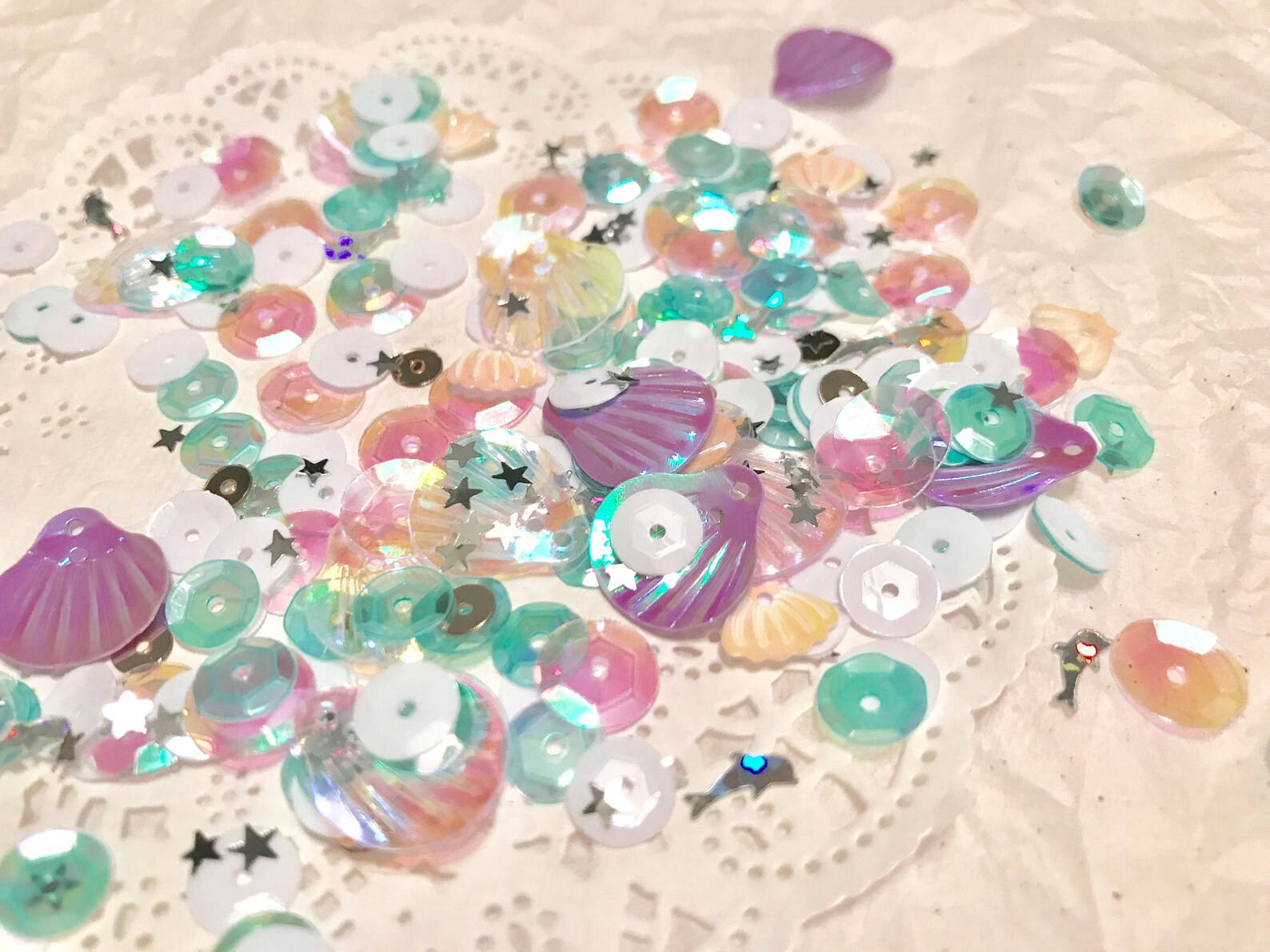 Glitter Loose Sequins Mix Beach Shells Confetti Mermaid MIX - Etsy