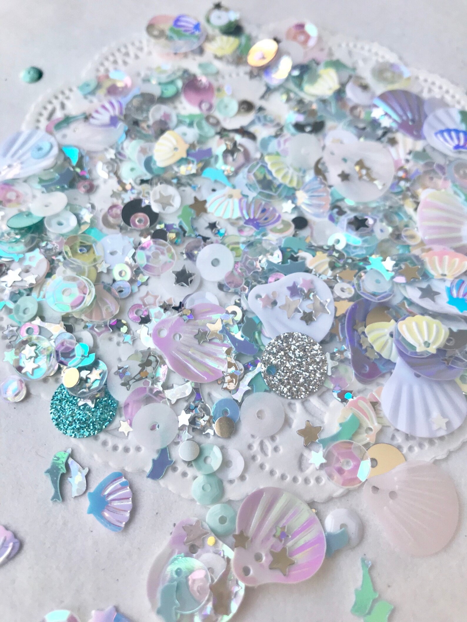 Glitter Loose Sequins Mix Beach Shells Confetti Mermaid MIX | Etsy