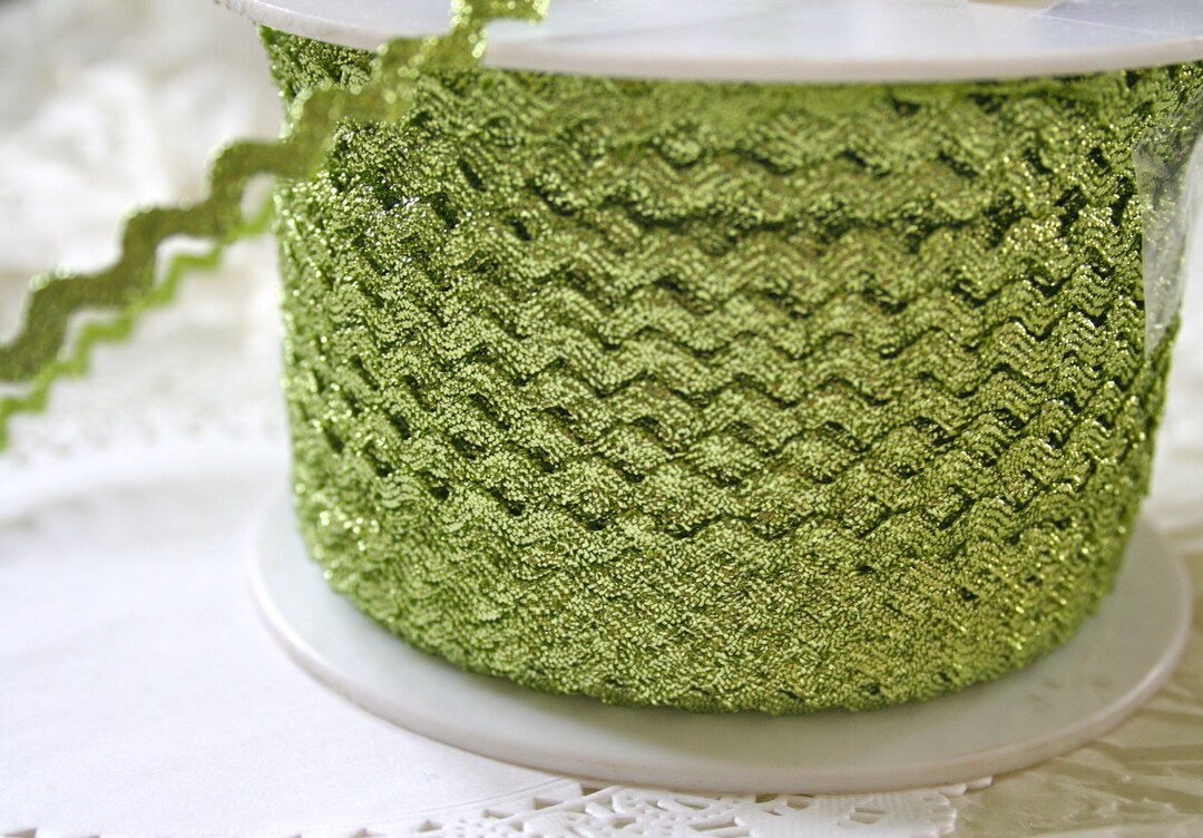 Metallic Green Ric Rac 1/4" - Etsy