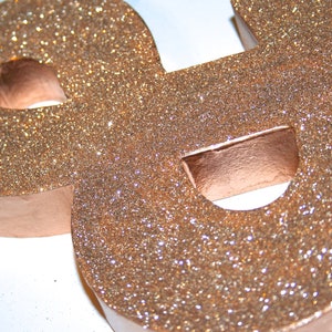 Glitter, ROSE GOLD Letters or Numbers, ANY Colors, Wedding or Party ...