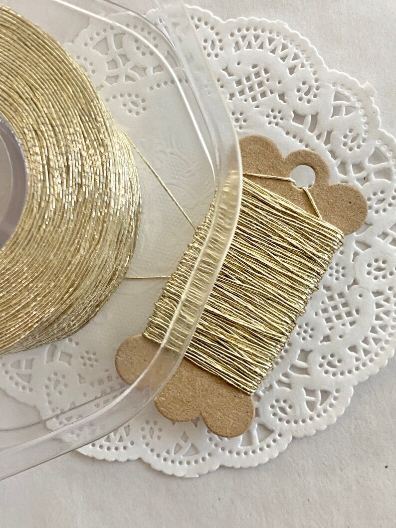 1mm Gold Champagne Metallic String Ribbon | Etsy