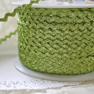 Metallic Green Ric Rac 1/4" - Etsy