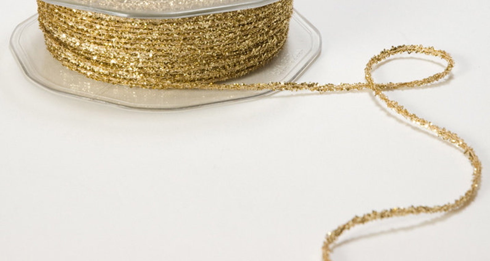 Glitter, TWINE Tinsel Metallic String Ribbon, GOLD - Etsy