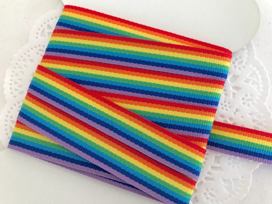 Rainbow Ribbon, 3 Yards, Grosgrain, Many Sizes - Etsy