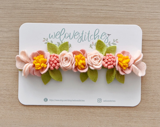 Spring Summer Crown Floral Headbands Newborn Headbands Felt Flower ...